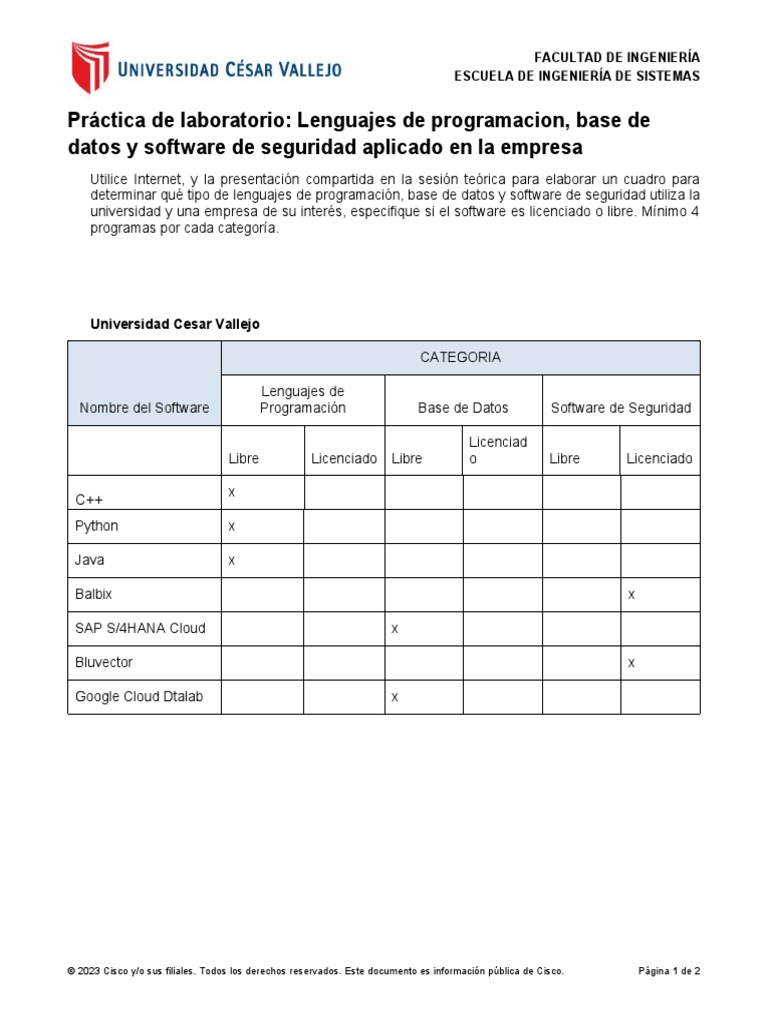 Practica 10.1 - Lenguajes de Programacion y Base de Datos y Software de Seguridad | PDF ...