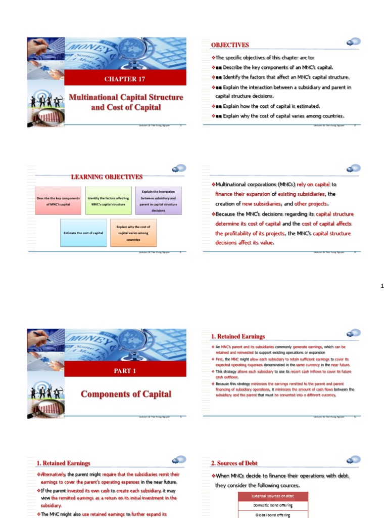 Chapter 4 - Multinational Capital Structure and Cost of Capital | PDF ...