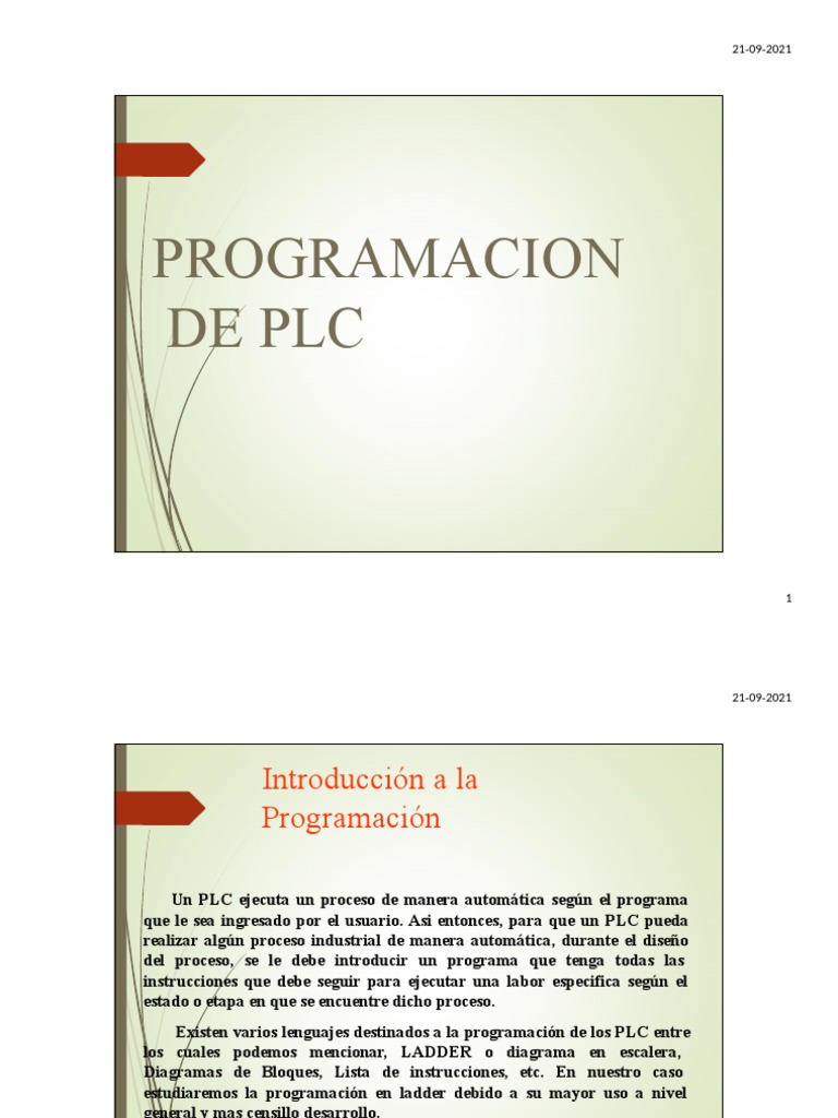 Programación de PLC | PDF | Poco | Controlador lógico programable
