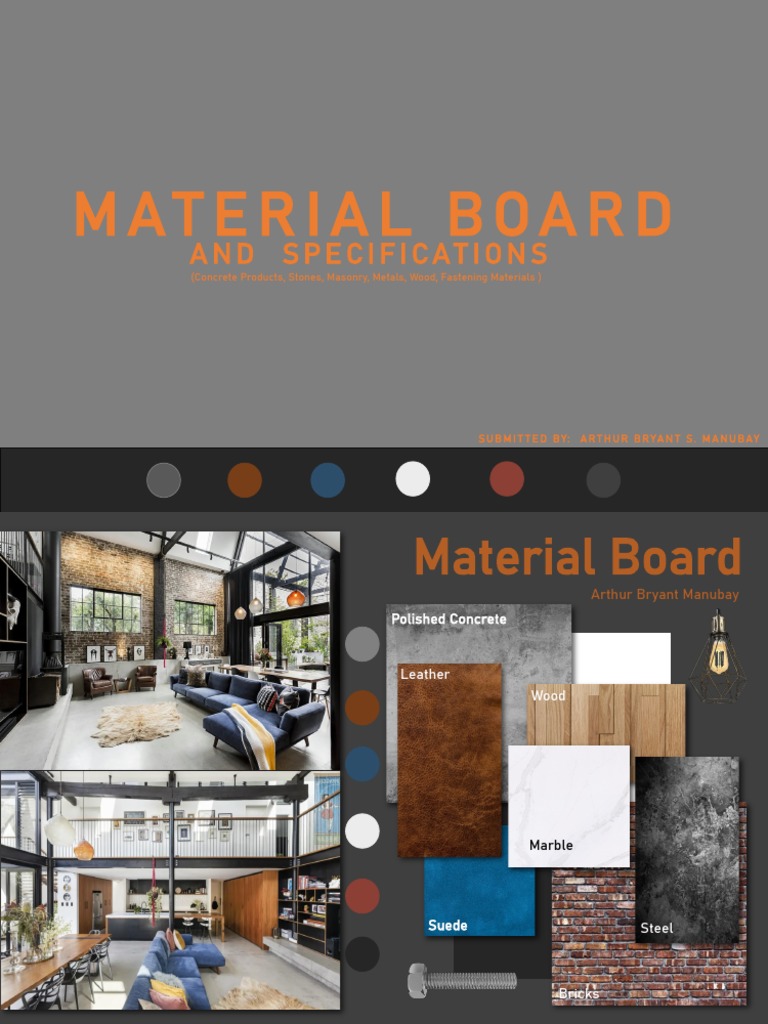 Material Board and Specifications | PDF