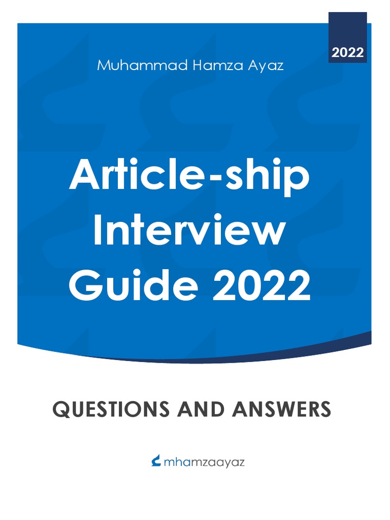 Articleship Interview Guide | PDF | Financial Audit | Internal Control
