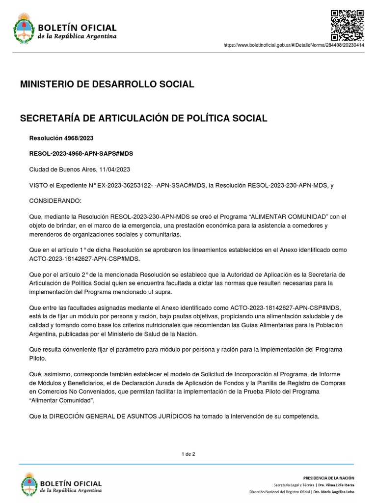 Resolución 4968/2023 | PDF