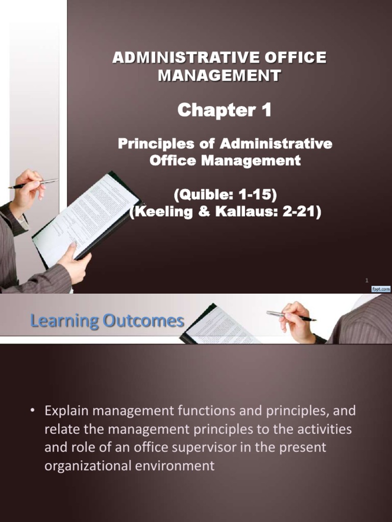 Chapter 1 - OBM345 - Principles of Administrative Office Management ...
