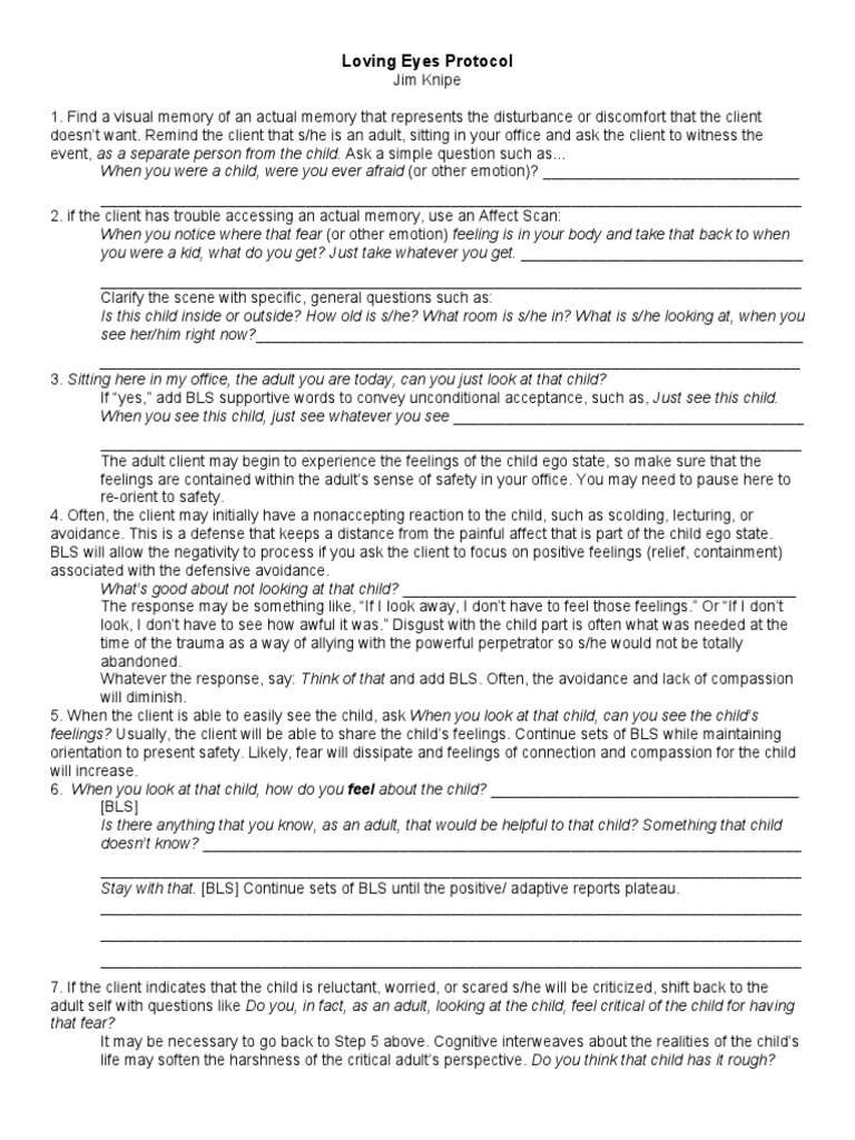 Loving Eyes Protocol | PDF | Feeling | Subjective Experience