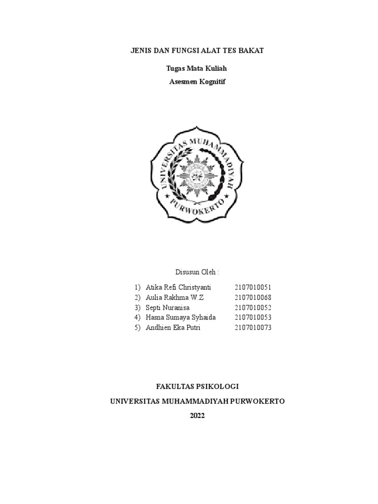 Jenis Dan Fungsi Alat Tes Bakat | PDF