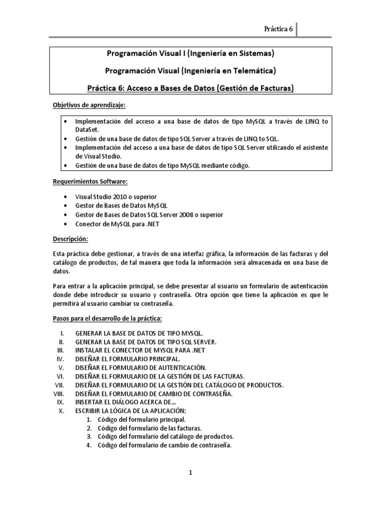 Practica6 PV | PDF | Mi sql | Bases de datos