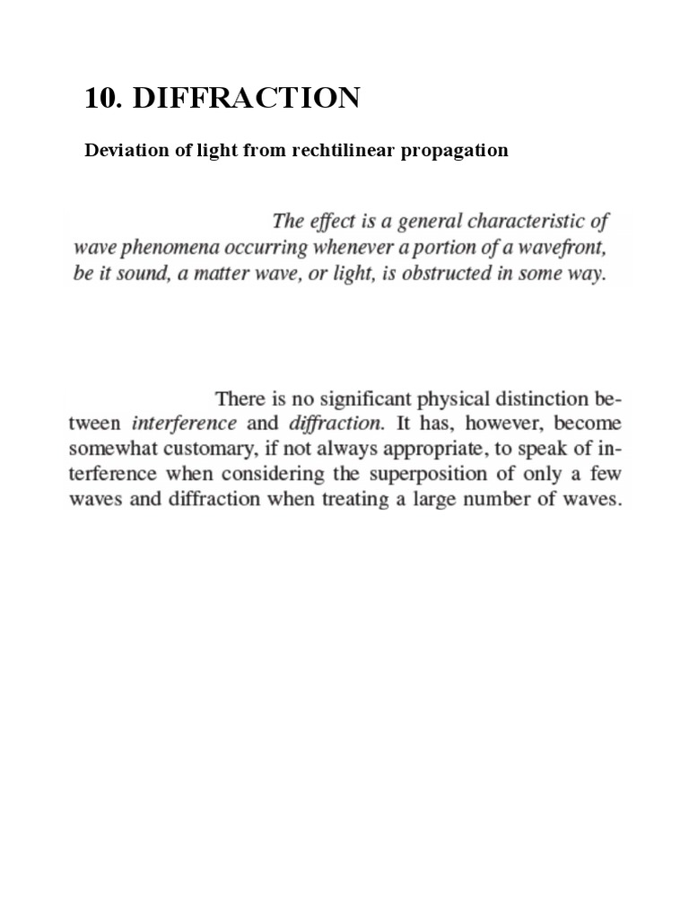 Hecht - Chapter 10 | PDF | Diffraction | Atomic Physics