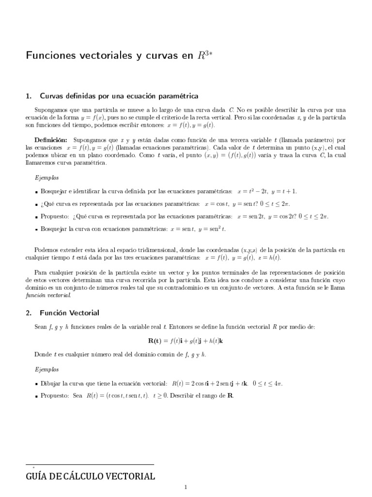 Funciones Vectoriales CHUNG | PDF | Métodos y materiales de enseñanza