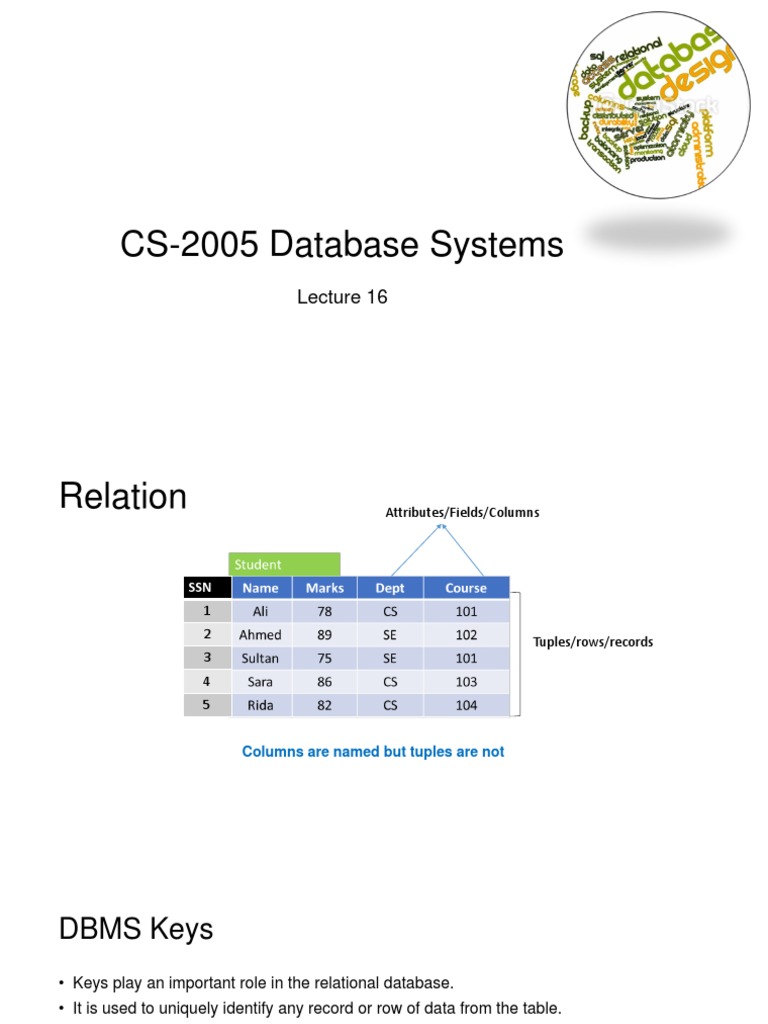 Keys (DBMS) | PDF | Relational Database | Data Management Keys (DBMS) | PDF | Relational Database | Data Management