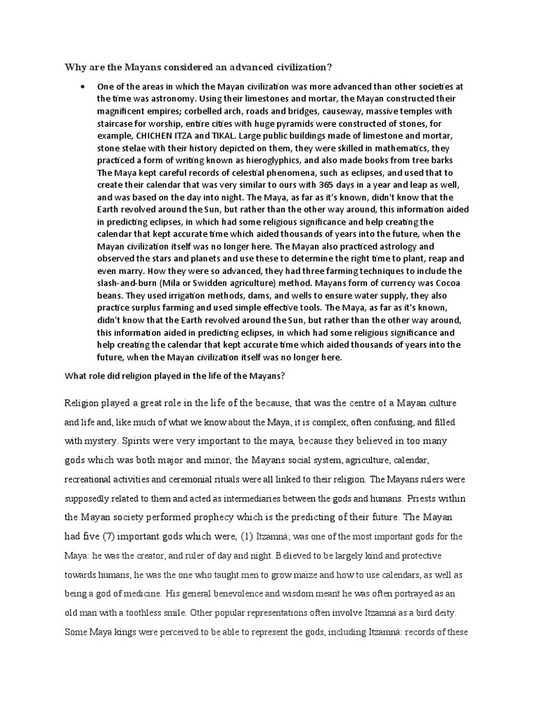 History Sba | PDF | Maya Civilization