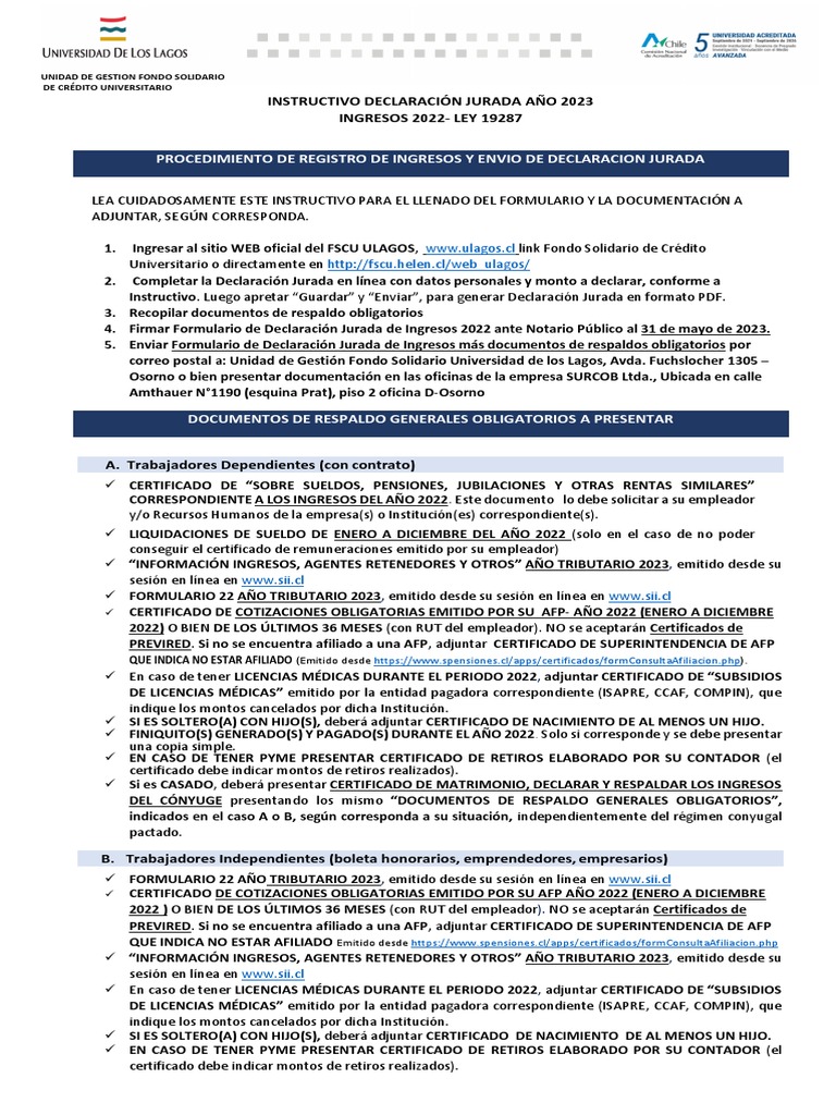 Images INSTRUCTIVO LEY 19287 2023 | PDF | Impuestos | Pensión