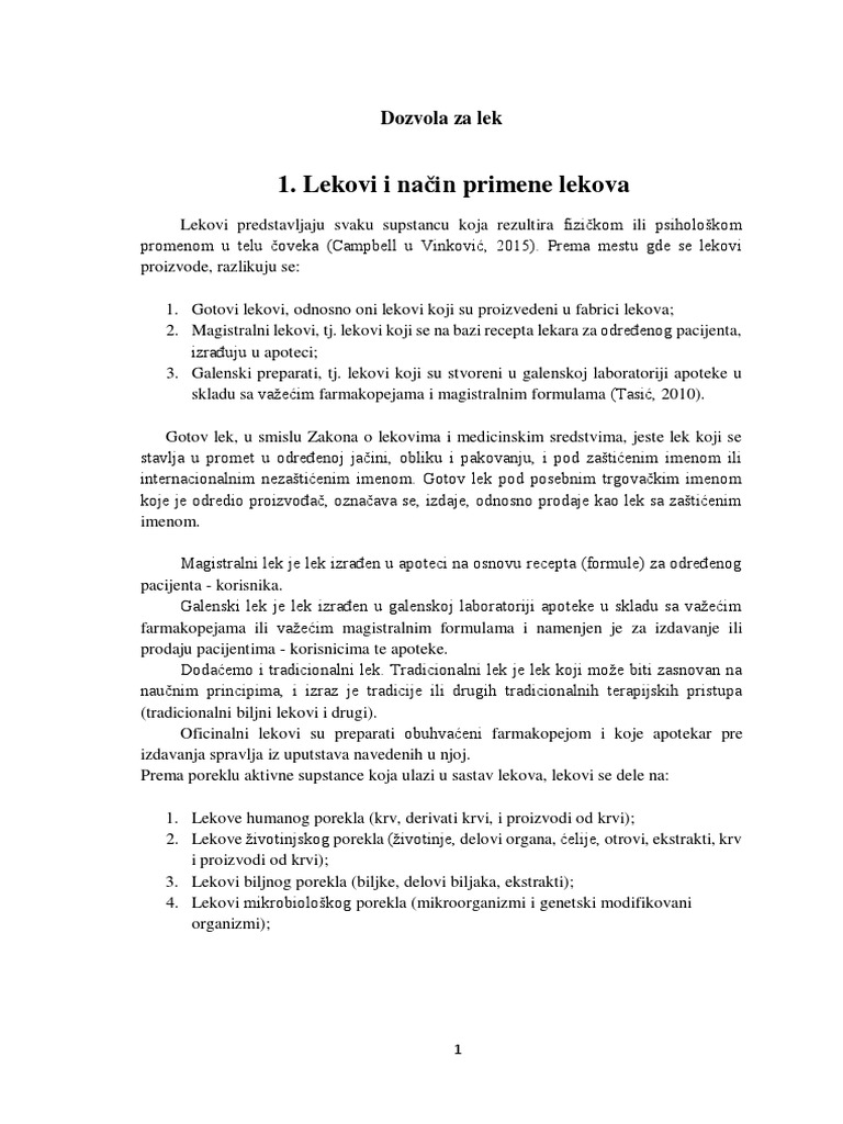 Dozvola Za Lek | PDF