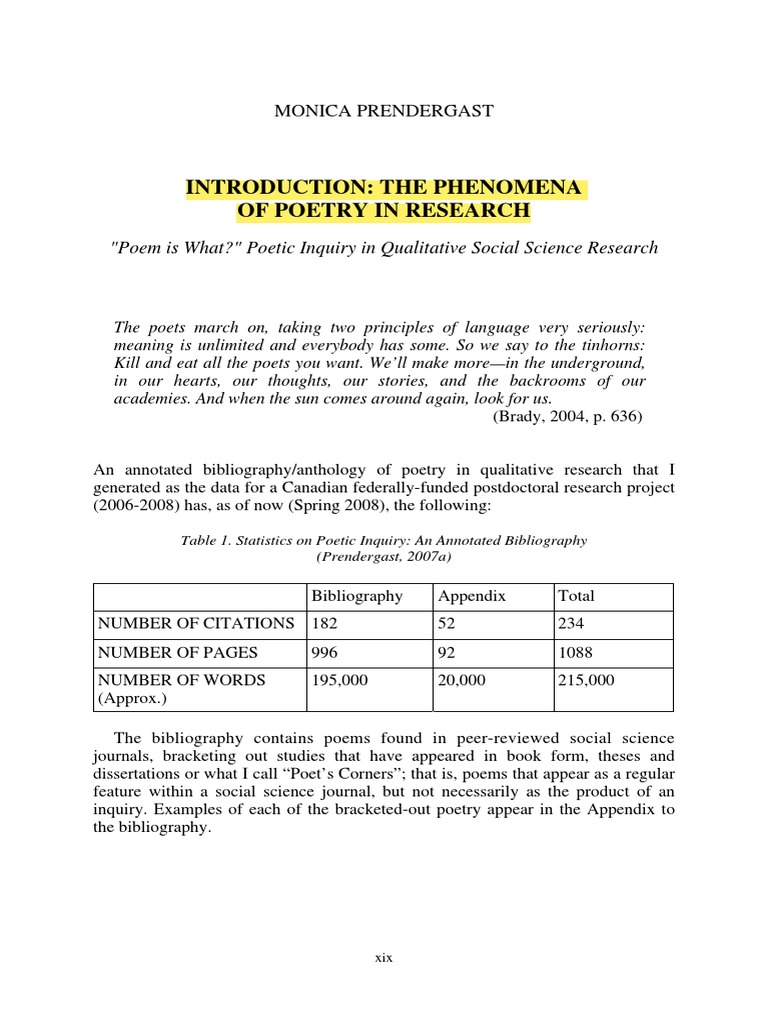 Poetic Inquiry, de Prendergast | PDF | Poetry | Social Sciences