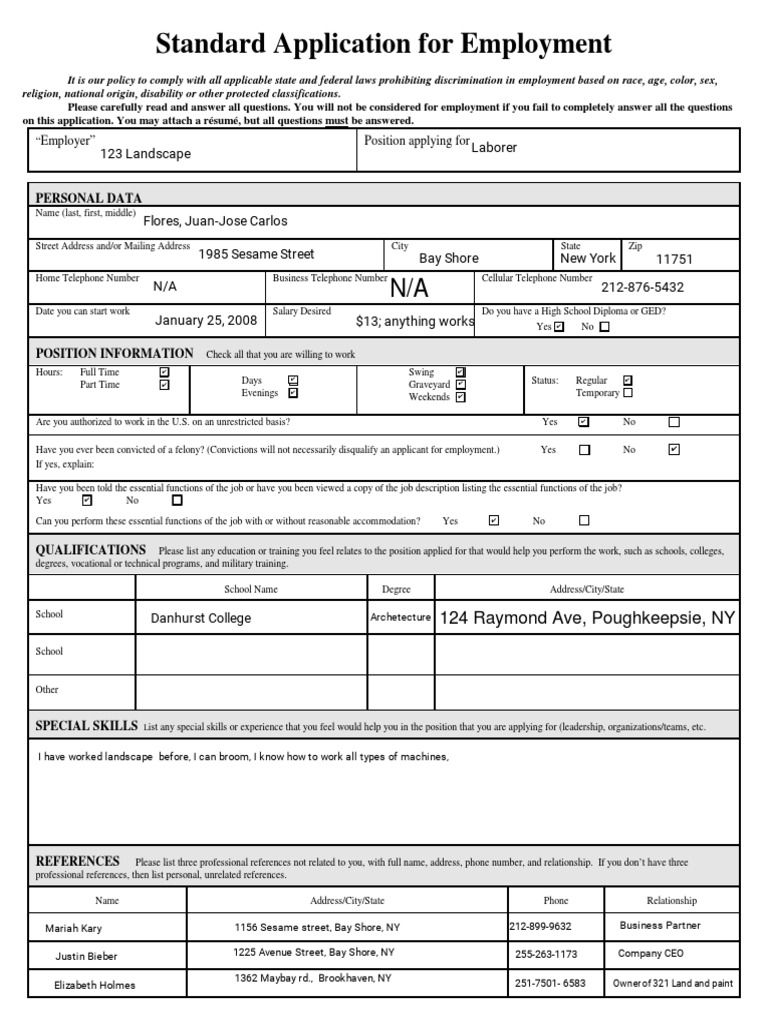 Kami Export - Standard 20application | PDF | Employment | Justice