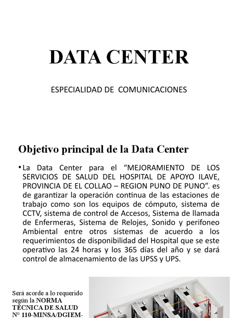 Data Center para Hospital II-1 en Puno | PDF
