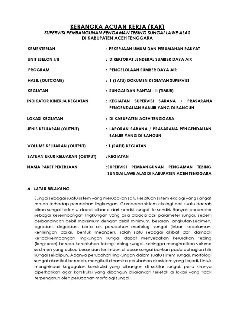 KAK SPV Lawe AlasAteng1 | PDF