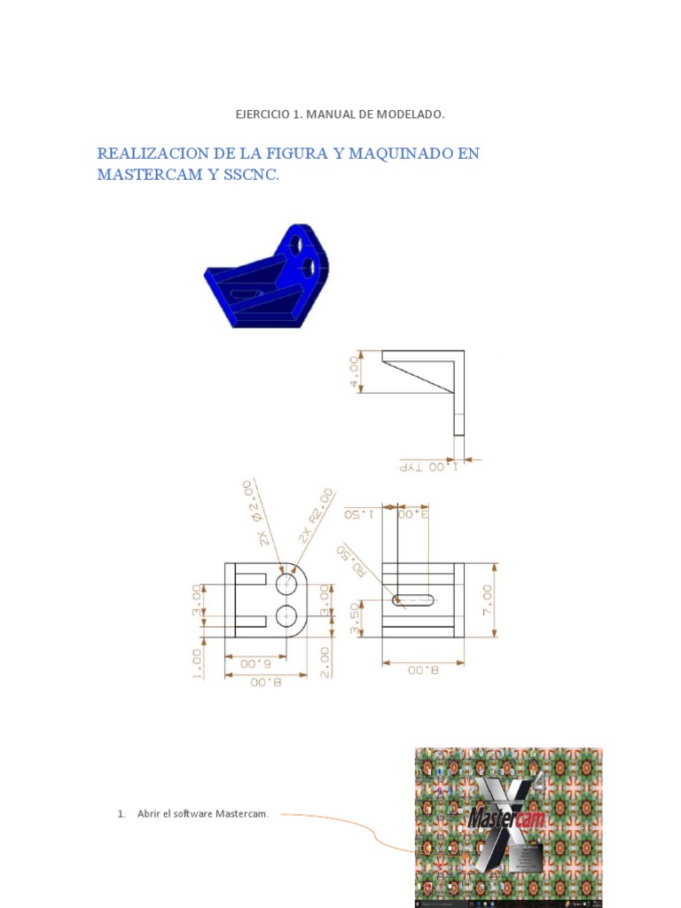 Ejercicio 1. Mastercam y SSCNC | PDF
