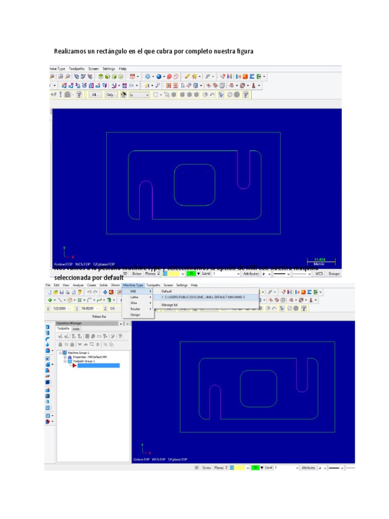 Ejercicio 2. Parametros de Maquinado en Mastercam | PDF