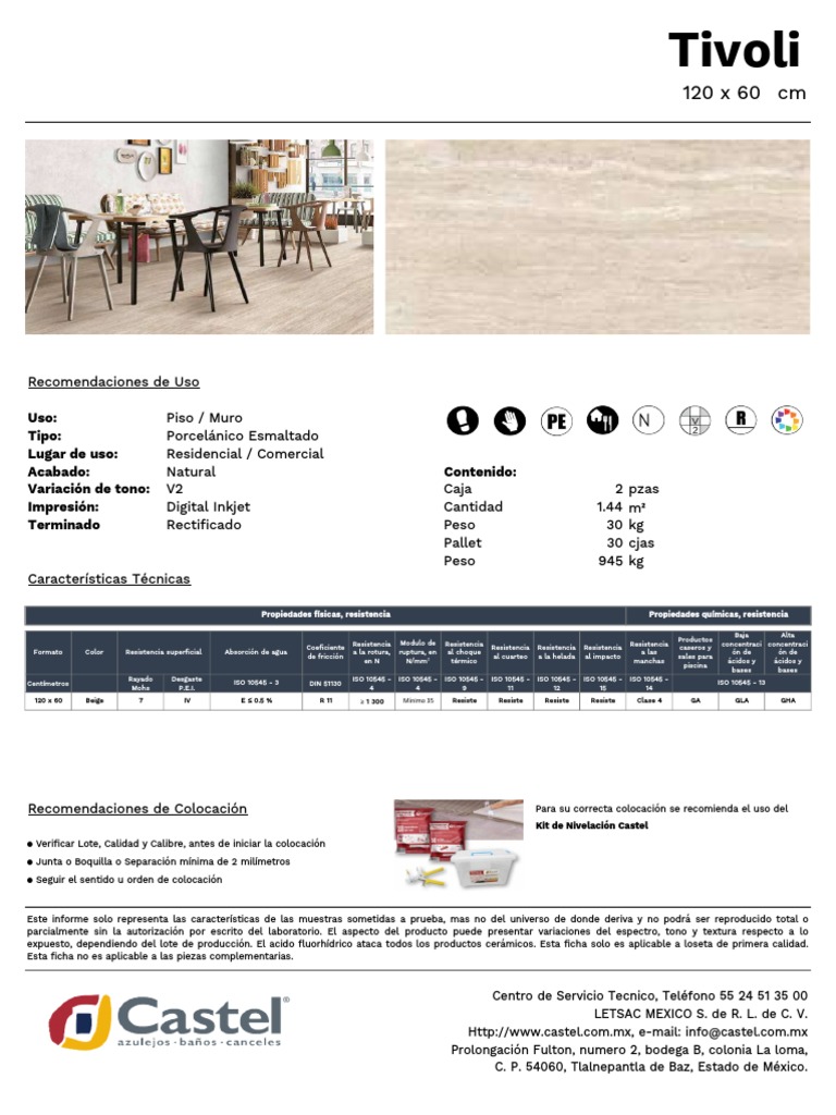 Tivoli | PDF | Química | Materiales