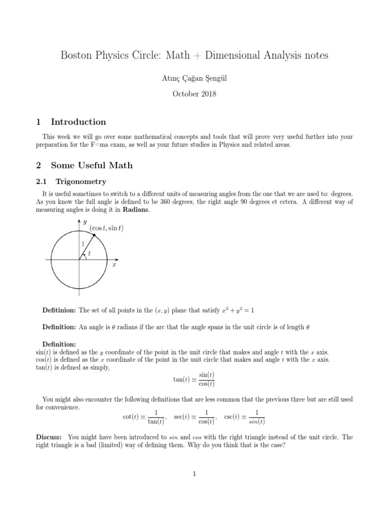 Math Notes | PDF
