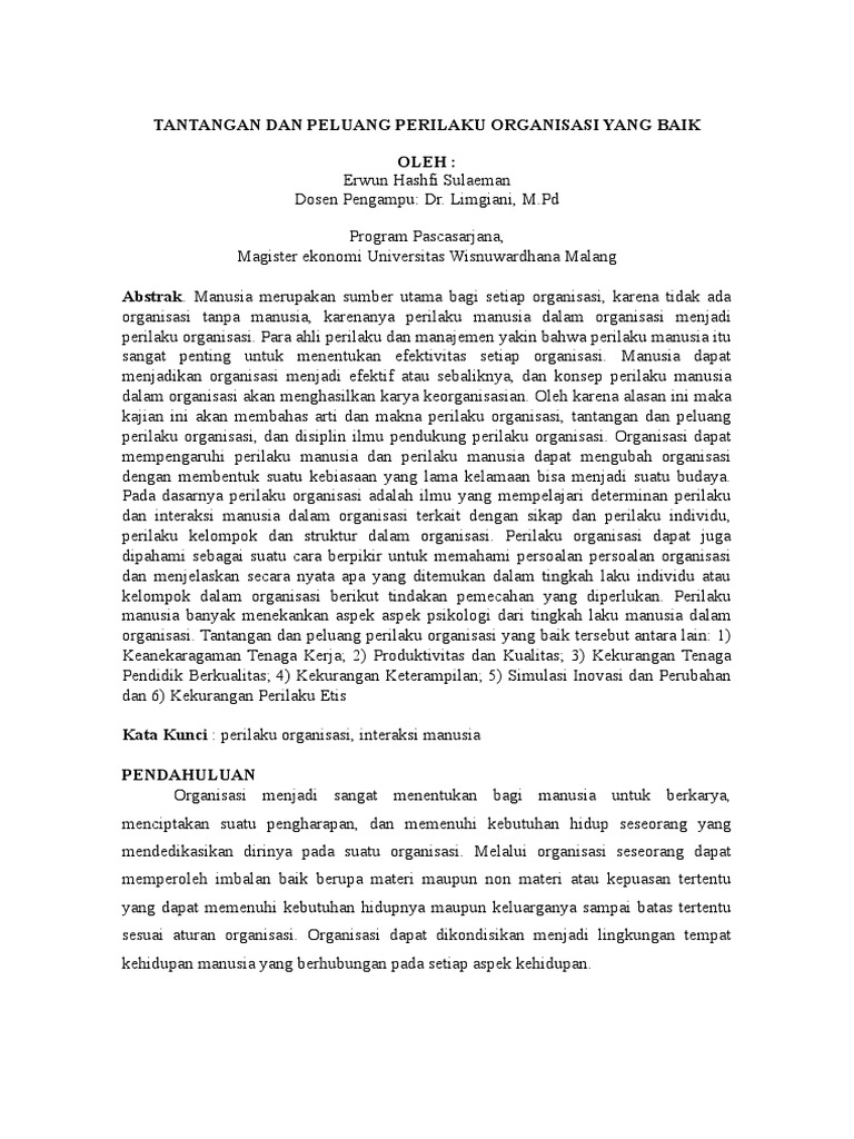 Perilaku Organisasi | PDF