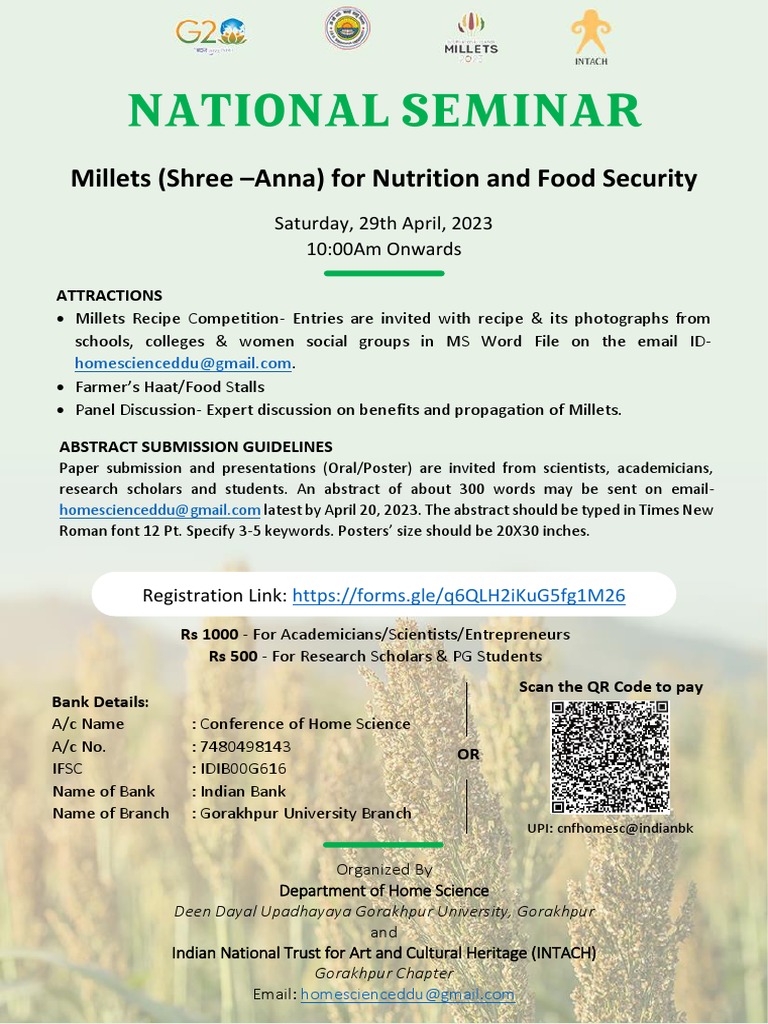 Flyer National Seminar On Millets | PDF