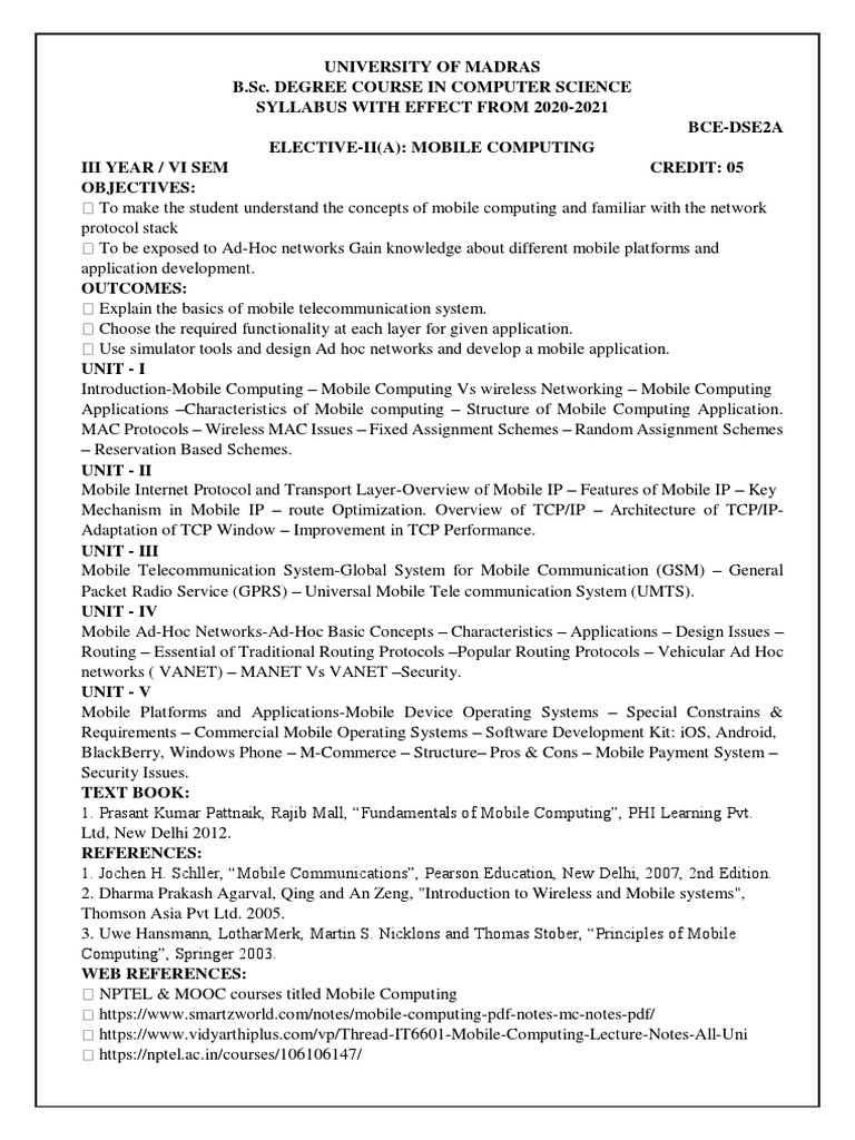 Mc-Unit I | Download Free PDF | Channel Access Method | Computer Network