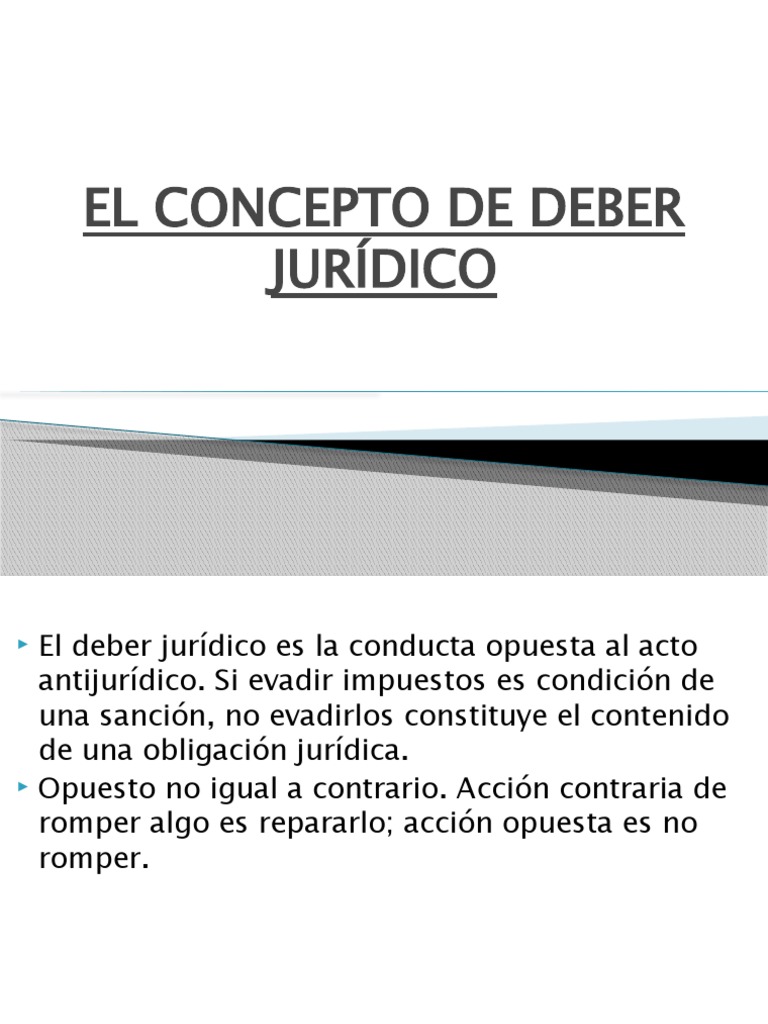 El Deber Juridico | PDF