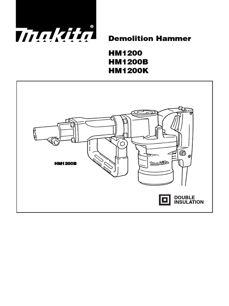 Makita Demolition Hammer Specification Sheet and User Manual | PDF ...