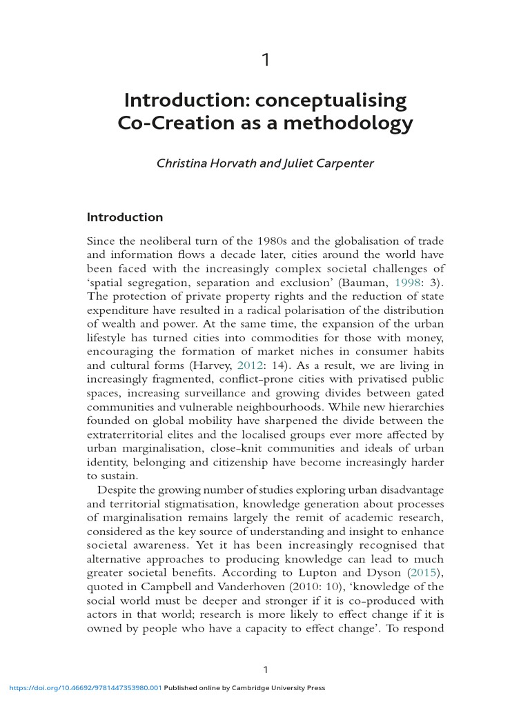 Co-Creation in Theory and Practice Exploring Creativity in The Global ...
