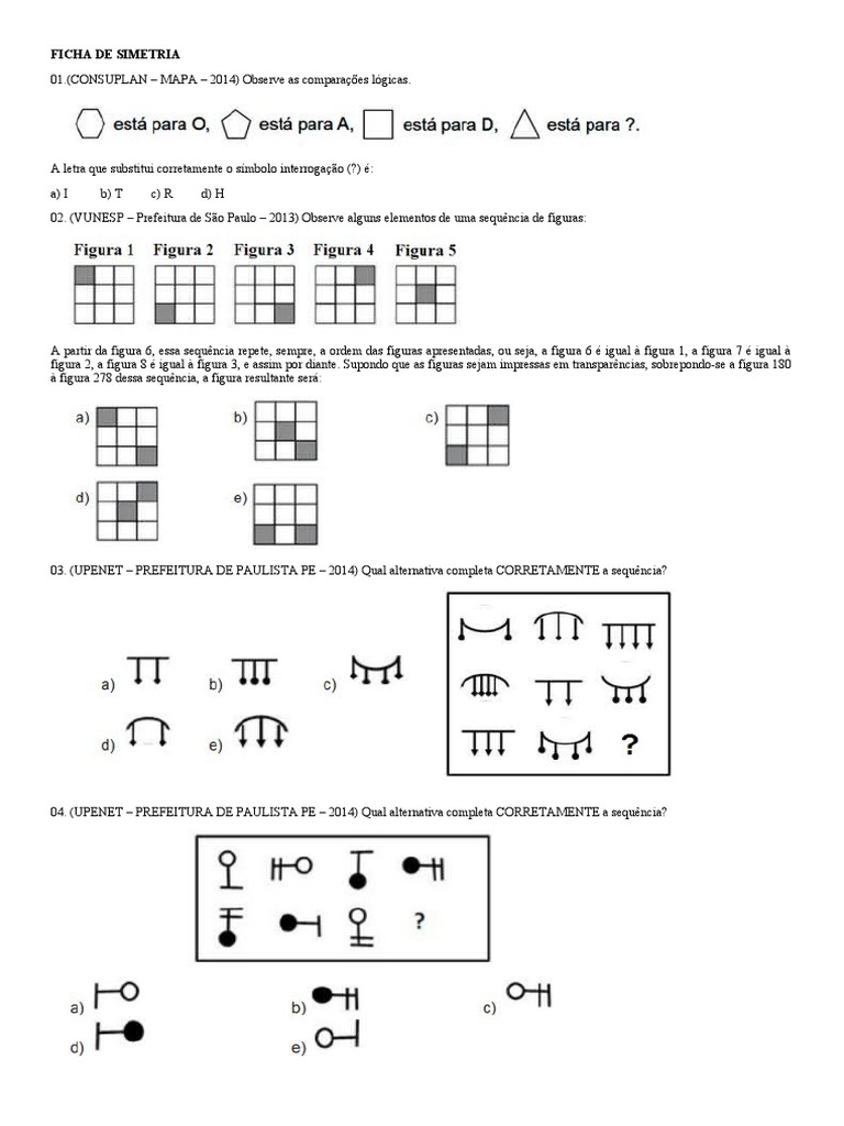 Ficha Simetria - Sofix | PDF