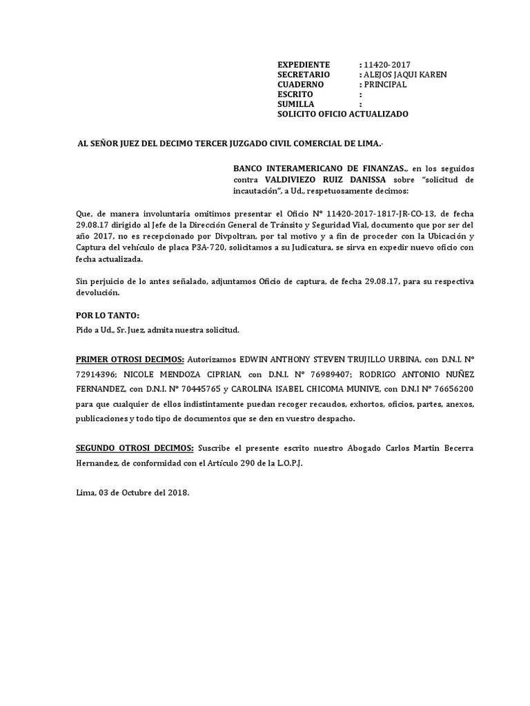 Solicitamos Oficios Actualizados | PDF