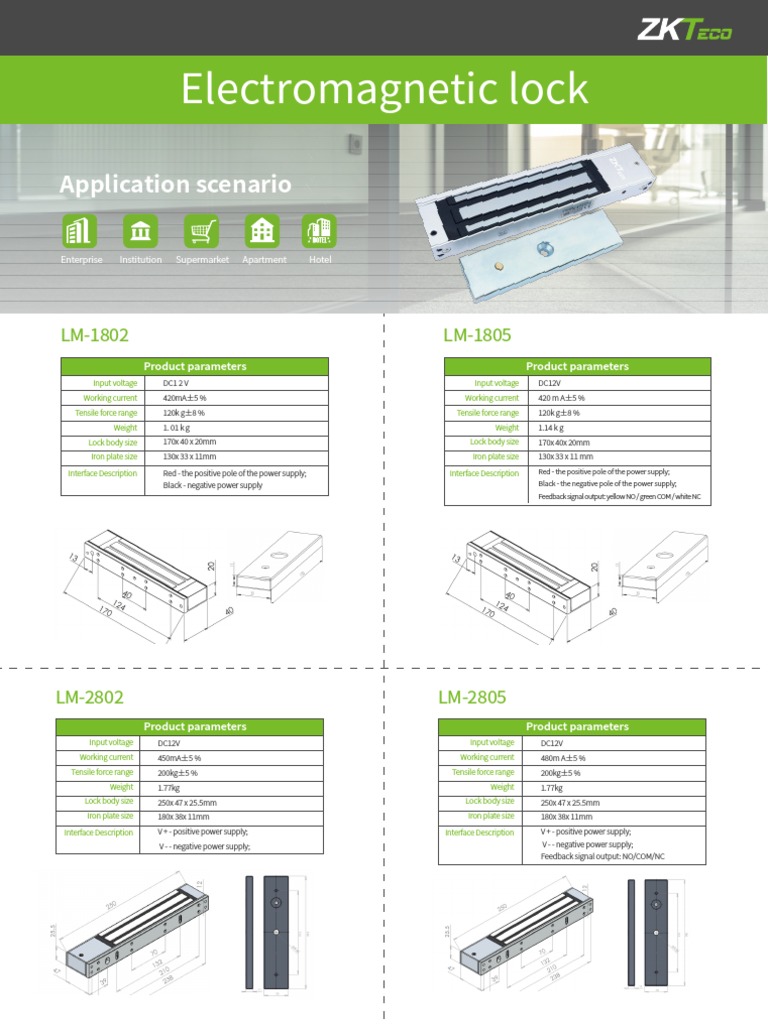 Electromagnetic Lock: Application Scenario | PDF | Power Supply | Feedback