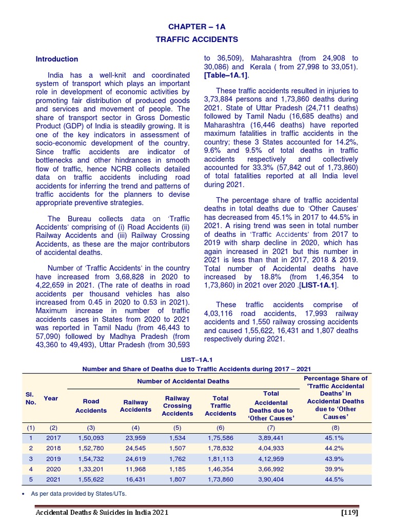 Adsi2021 - Chapter 1A Traffic Accidents | PDF | Traffic Collision | Truck