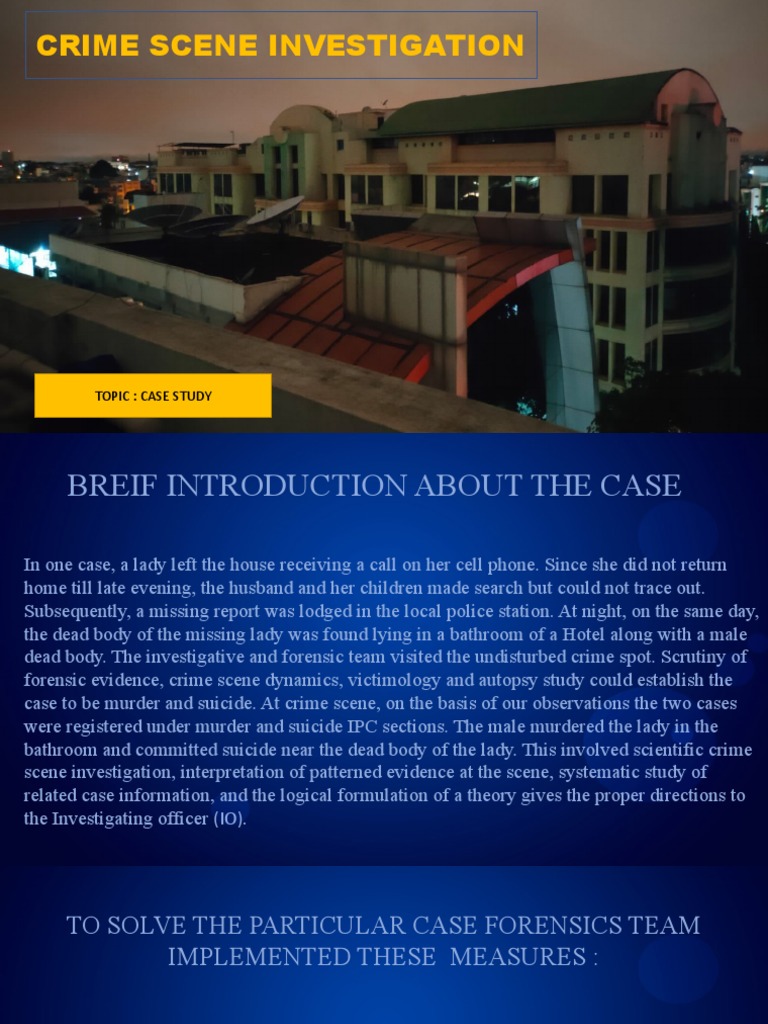 Csi Case Study | PDF | Crime Scene | Forensic Science