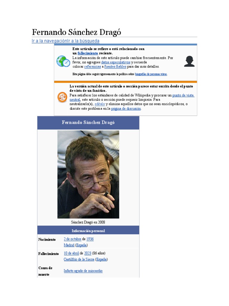 Fernando Sánchez Dragó | PDF | Ficción general