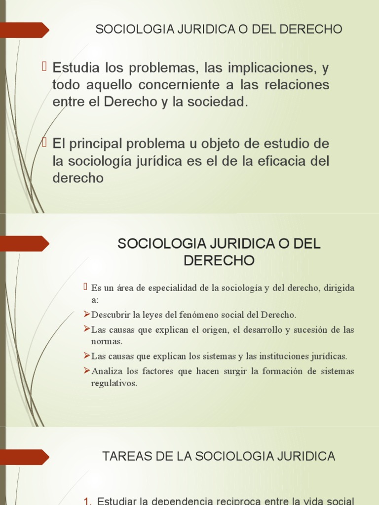 Definición y Objetivos de la Sociología Jurídica | PDF