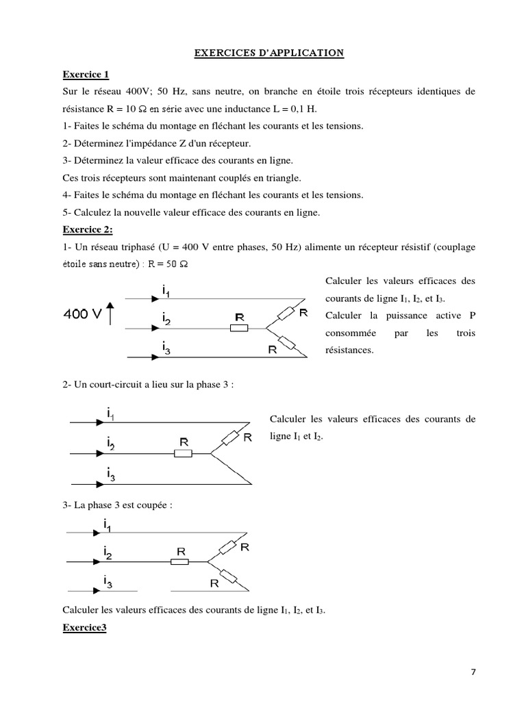 TD Système Triphasé | PDF | Puissance apparente | Puissance (physique)
