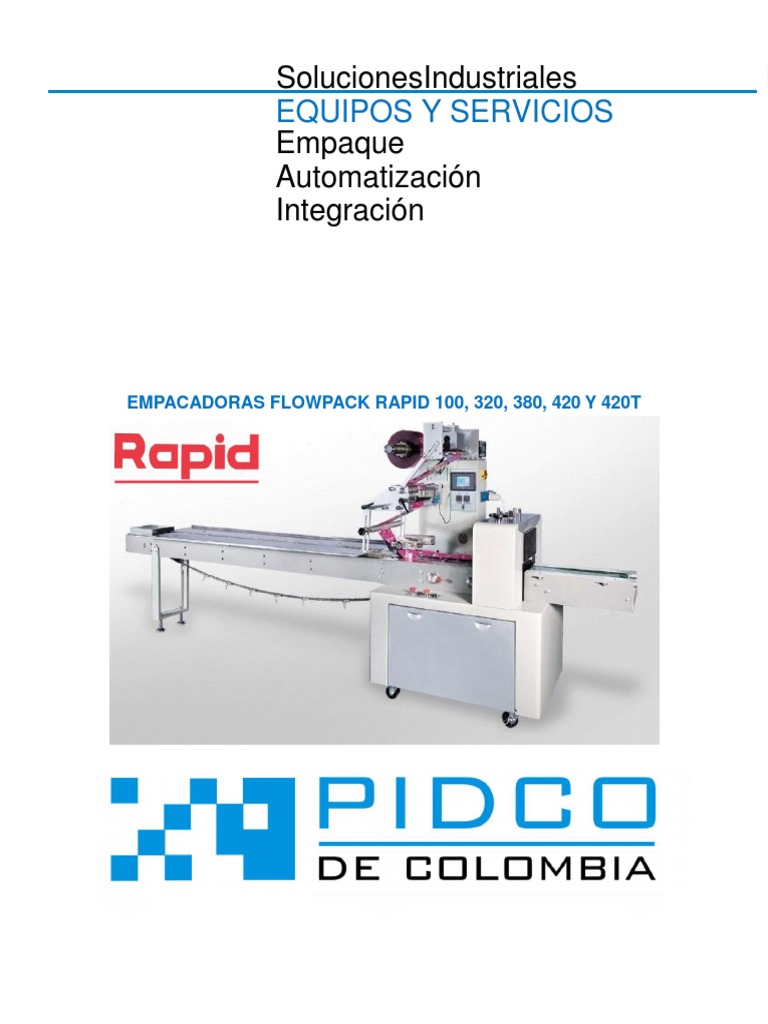 Flow Pack Rapid Ficha Tecnica | PDF | Sector secundario de la economía
