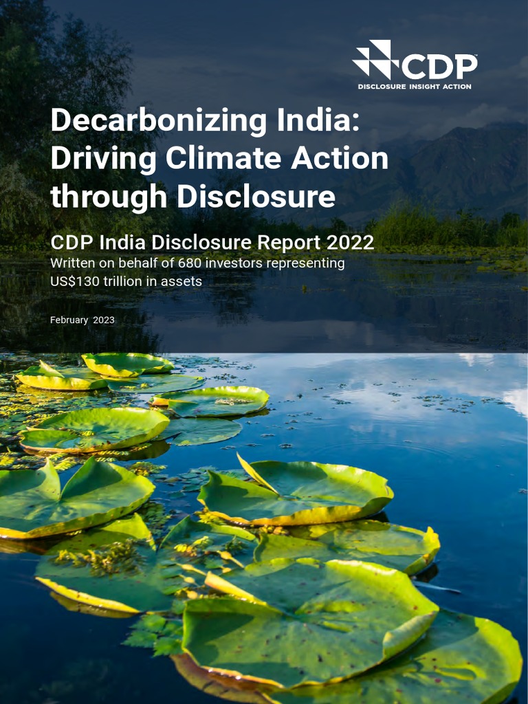 CDP India Annual Report 2022 | PDF | Climate Change Mitigation | Low Carbon Economy