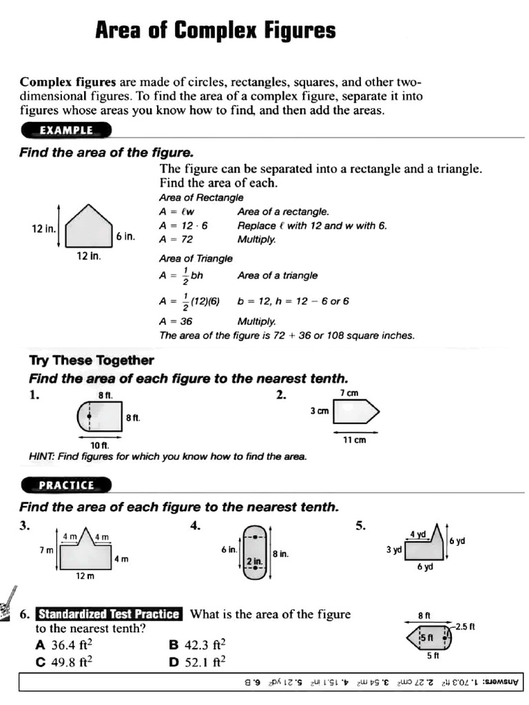 Calculating the Area of Complex Figures | PDF | Area | Number Theory