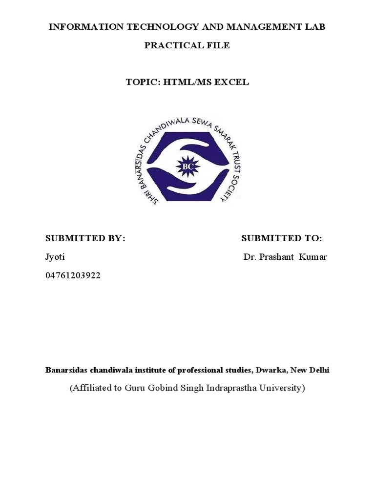PRACTICAL ASSIGNMENTS EXCEL and HTML | PDF | Relational Model | Data Management