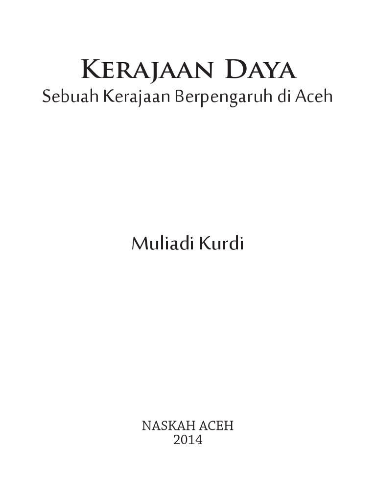 Kerajaan Daya Muliadi Kurdi (Inderapura) | PDF