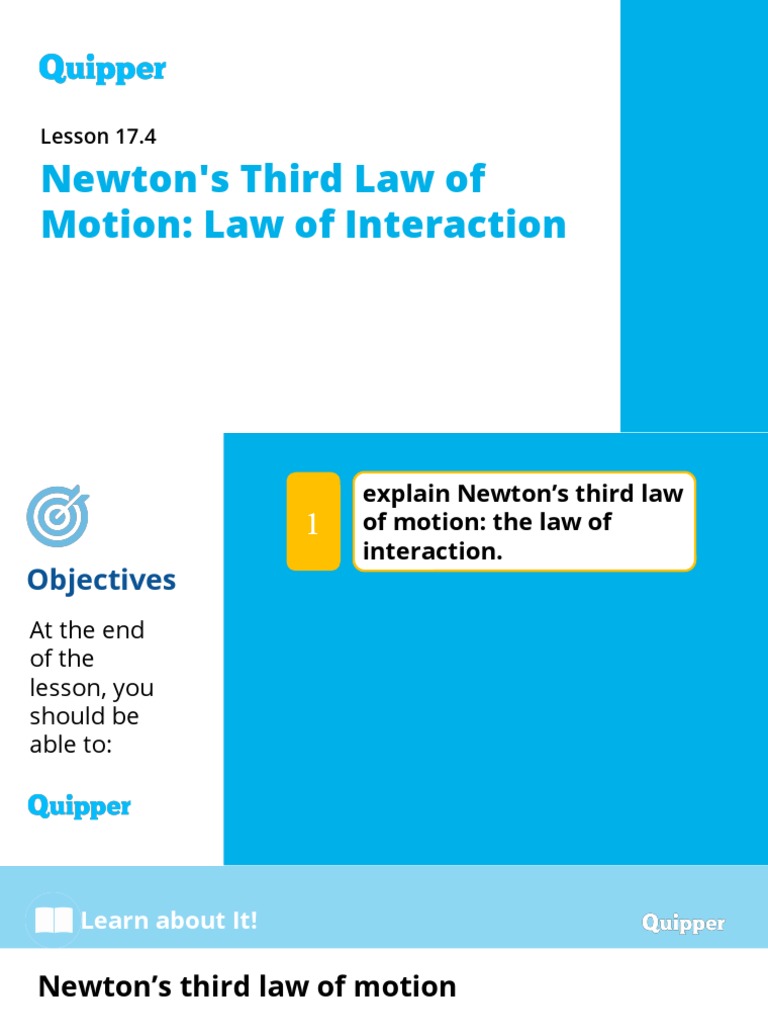 Physical Science SHS 17.4 Newtons Third Law of Motion Law of ...