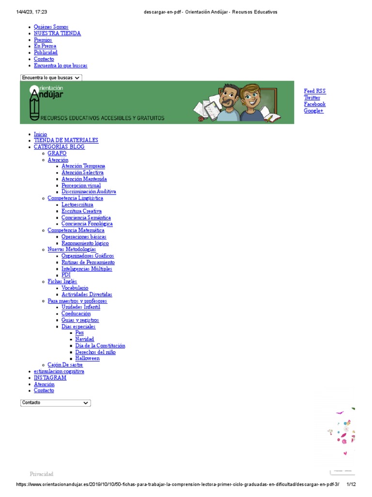 Descargar En Pdf Orientación Andújar Recursos Educativos Pdf