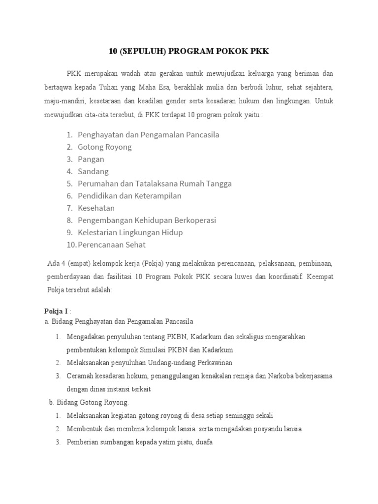 Materi Penyuluhan Tertib Administrasi PKK | PDF