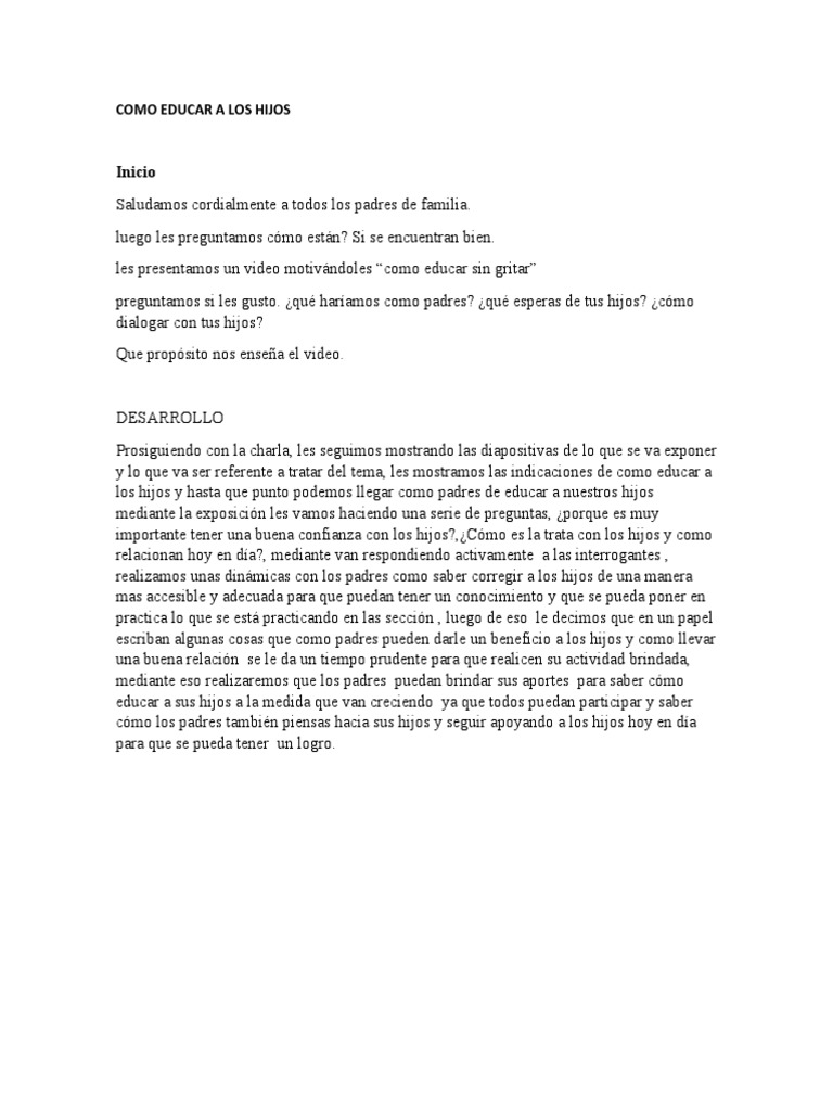 Educar Hijos Sin Gritar: Guía Práctica | PDF