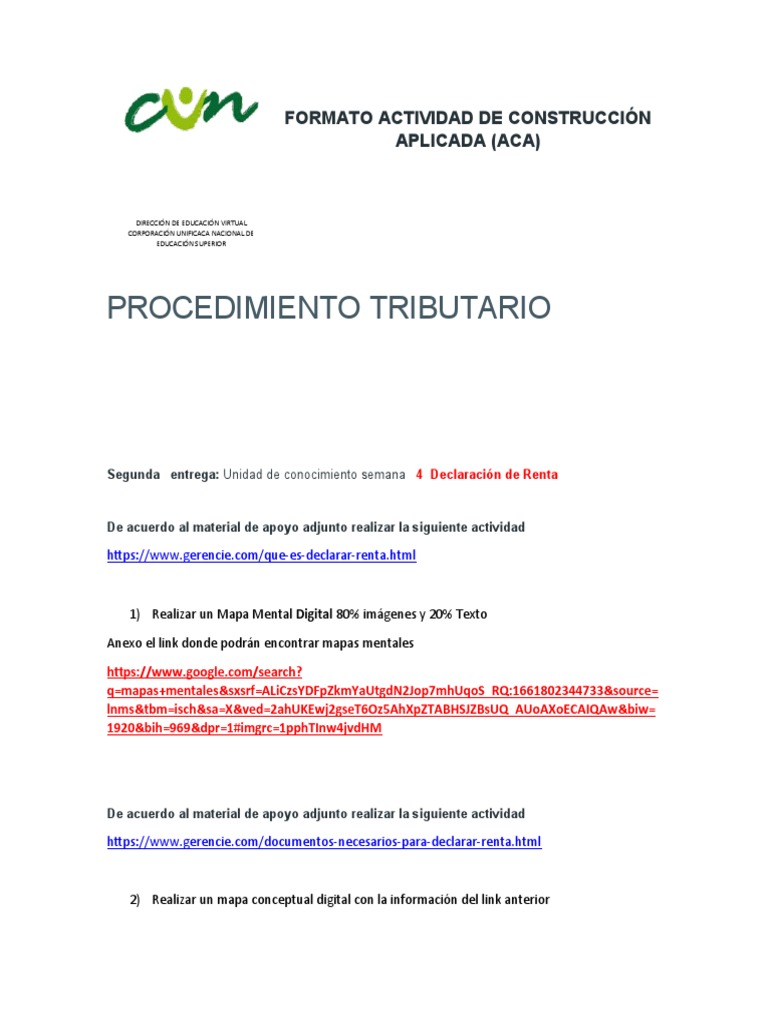 Aca - Procedimiento Tributario Segundo Corte | PDF