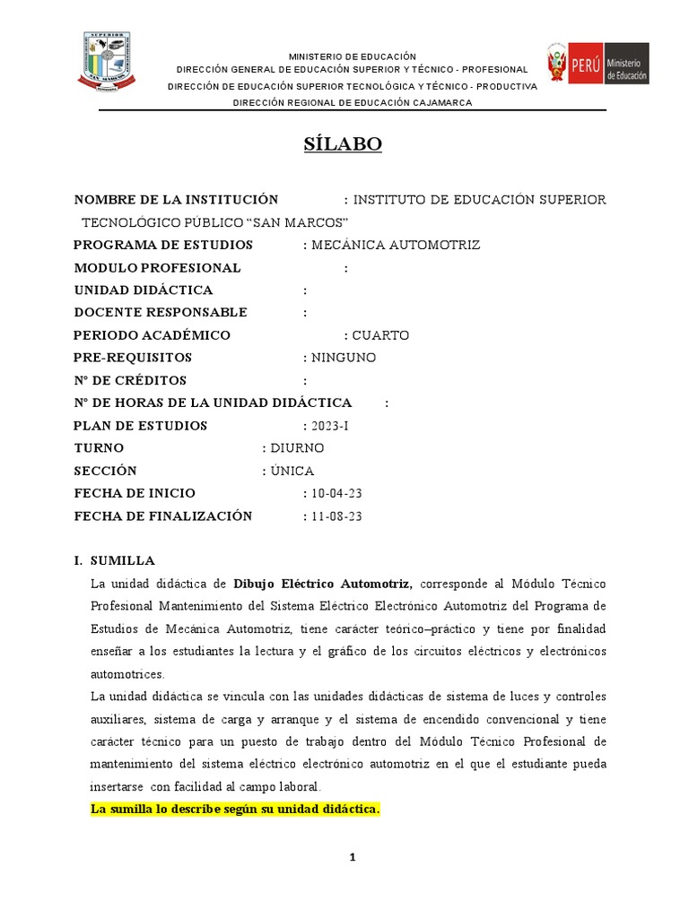 SÍLABO | PDF | Educación más alta | Evaluación