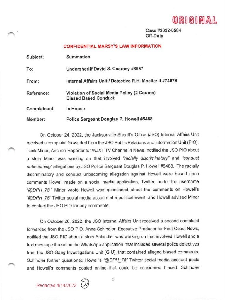 Gang Unit Investigation Summation 2022-0584 - Redacted | PDF